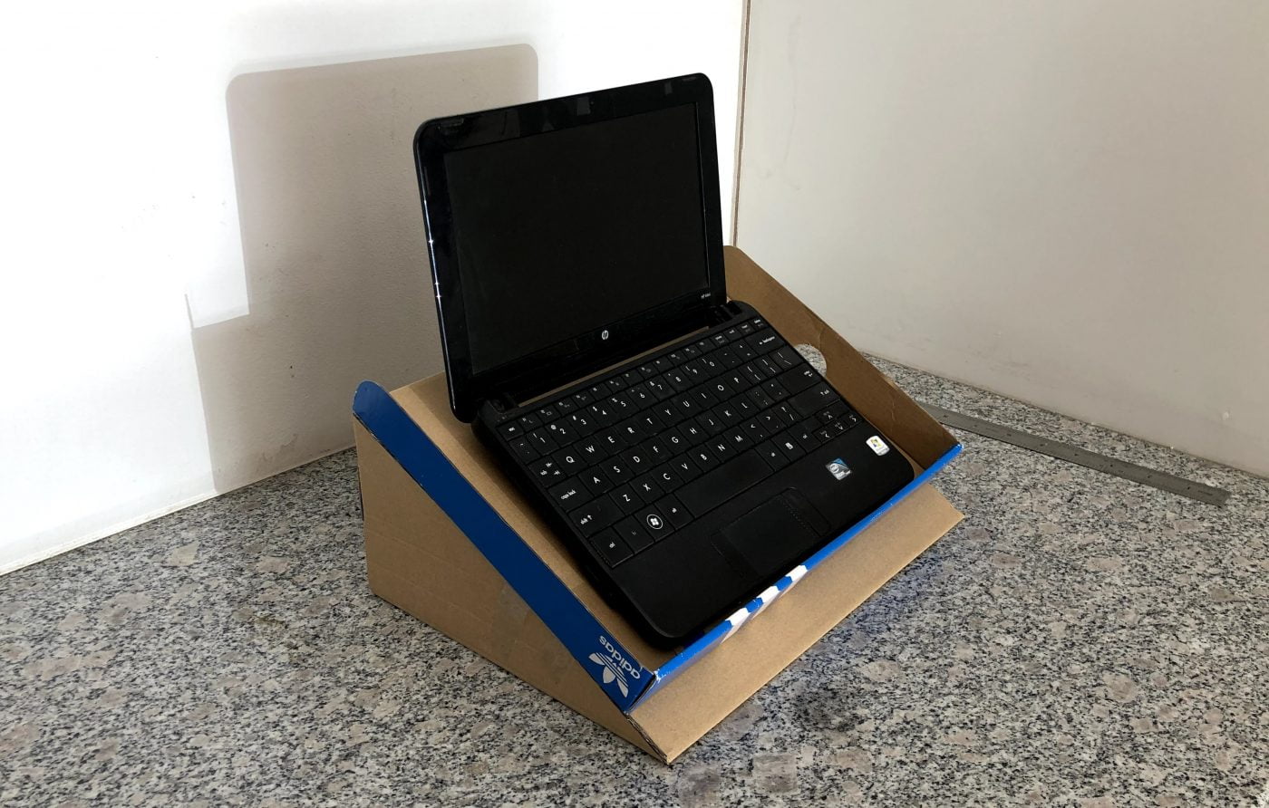 Turn a Shoe Box into a Laptop Stand – kavi's blog
